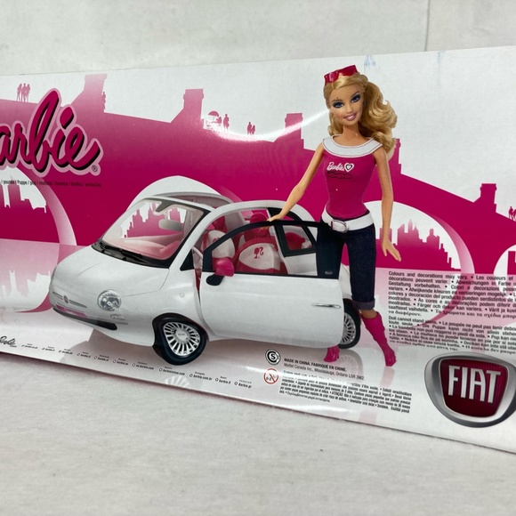Mattel Barbie Fiat 500C | Toys | Barbie Fiat 50c White Convertible ...